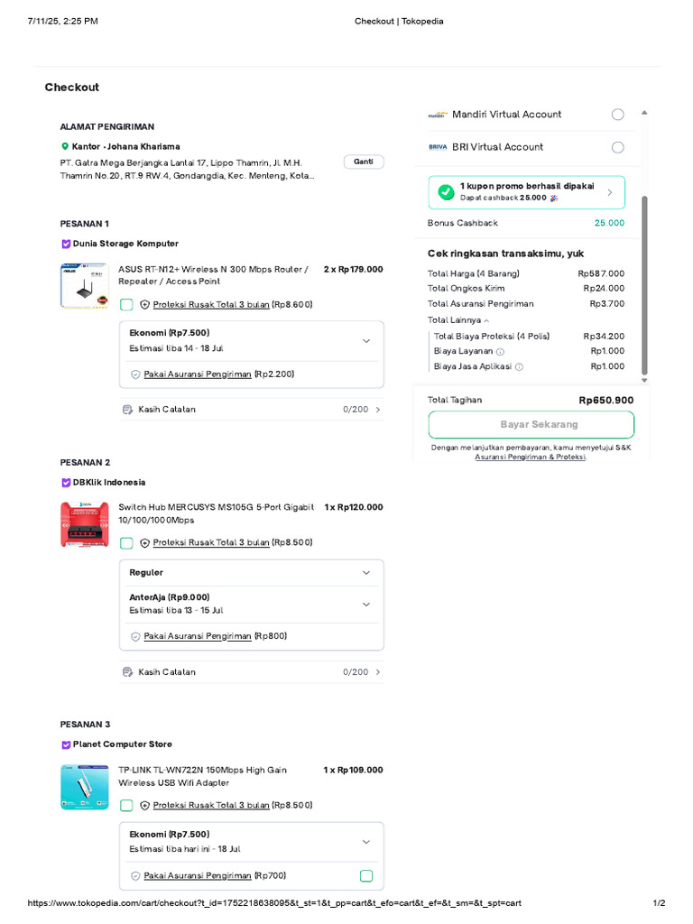 Checkout - Tokopedia | PDF | Information And Communications Technology ...
