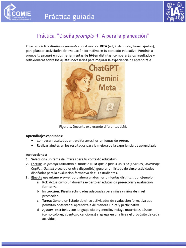 Práctica Guiada - Taller1 | PDF | Educación de la primera infancia | Aprendizaje