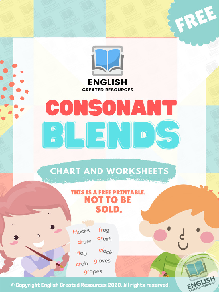 Blends Worksheets Copyright English Created Resources | PDF