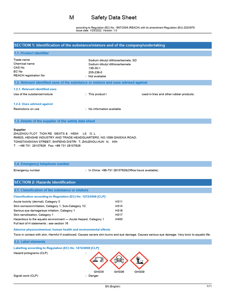SDBC MSDS | PDF | Firefighting | Carbon Dioxide