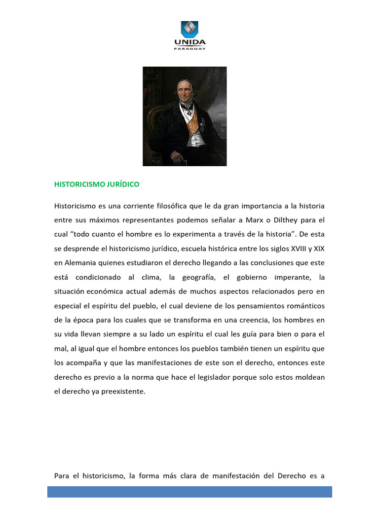 Historicismo Jurídico y su Filosofía | PDF | Educación en artes liberales
