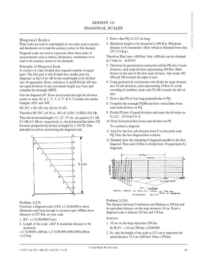 Lecture-10 Diagonal Scale | Triangle | Geometry