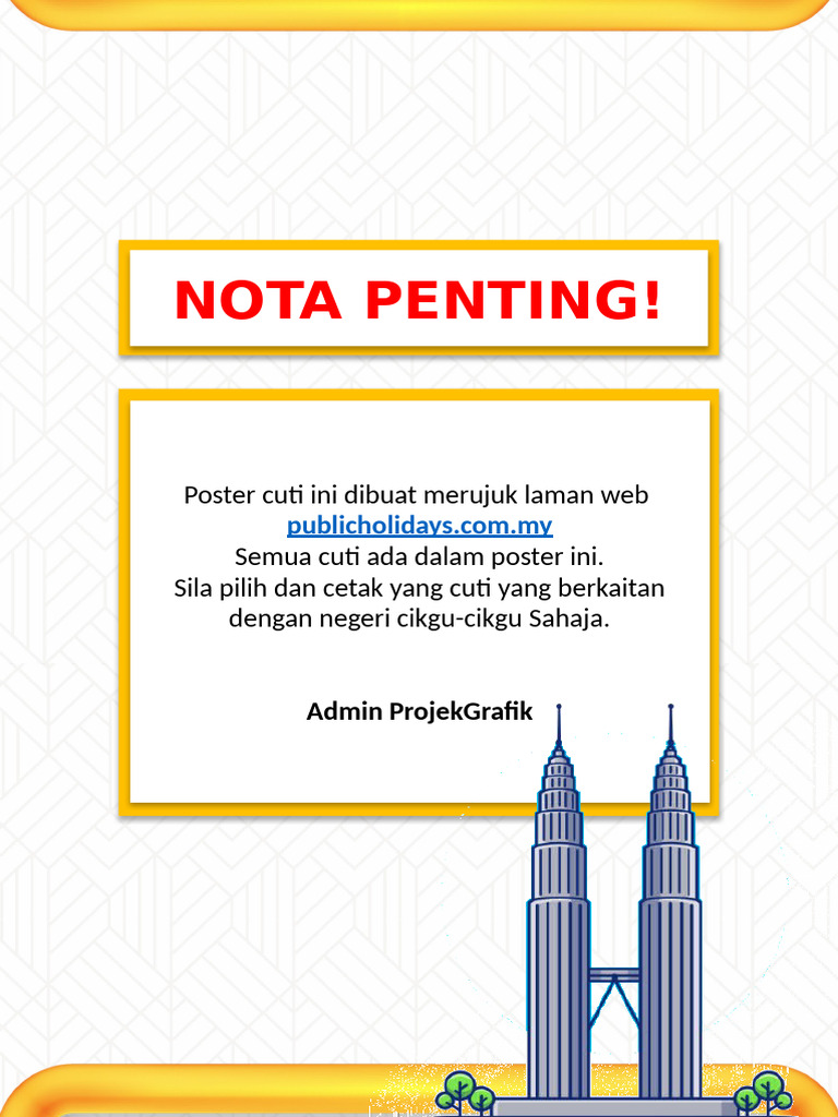 5) Poster Cuti Negeri | PDF