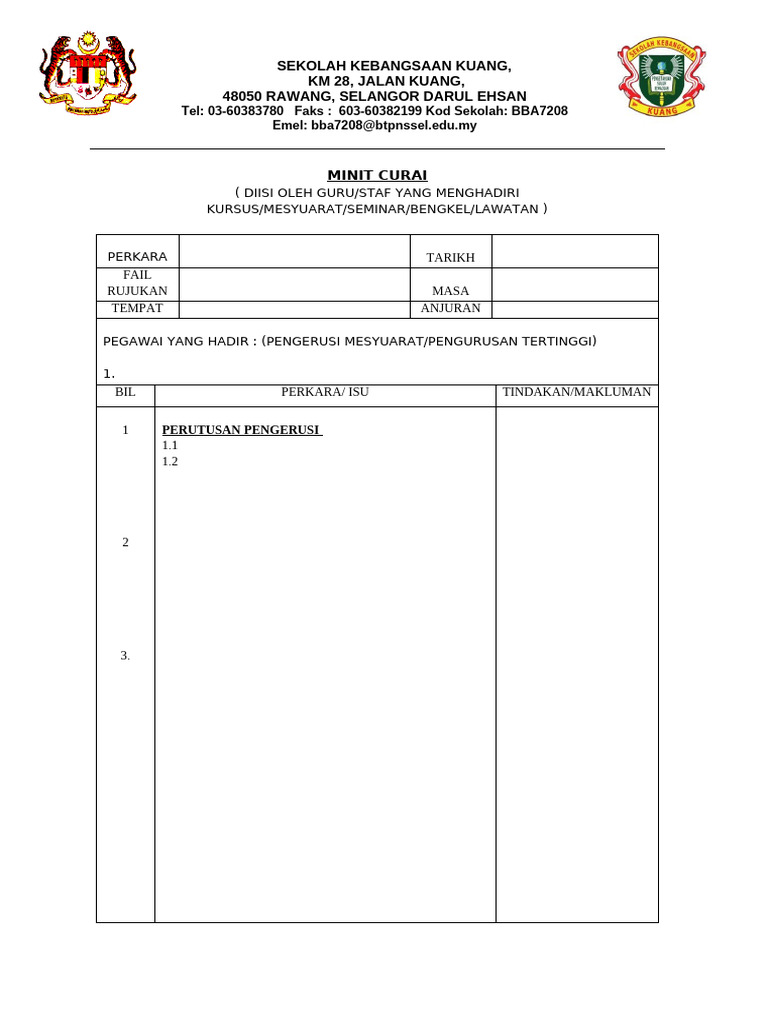 Tapak Minit Curai | PDF