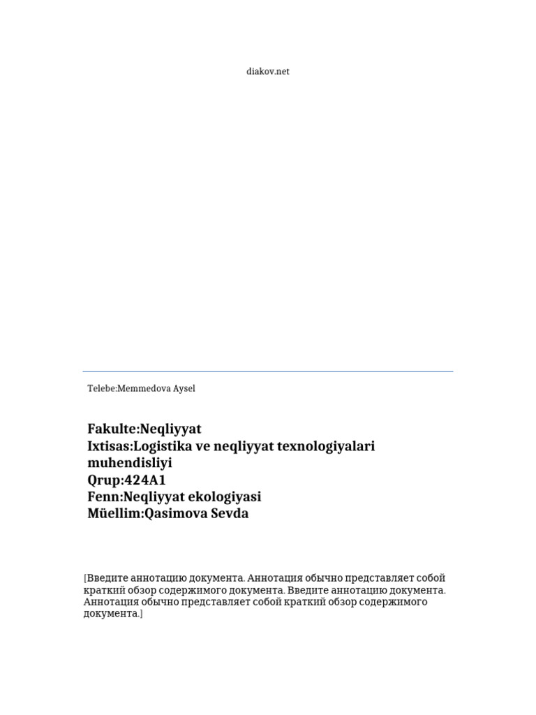 Yasil Logistika Sunum | PDF