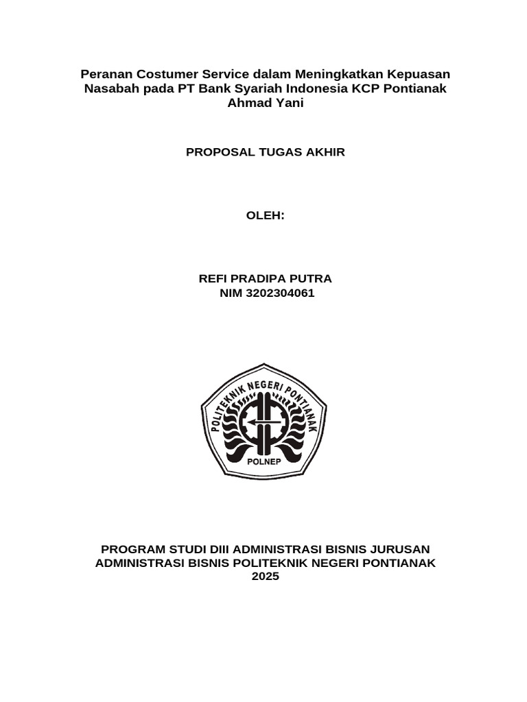 Peran Customer Service di Bank Syariah | PDF