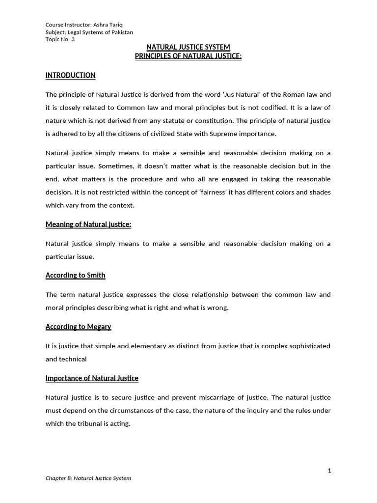 Natural Justice System | PDF | Justice | Crime & Violence
