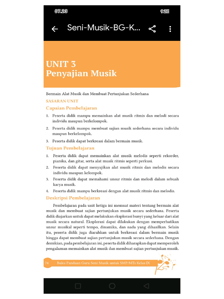Penyajian Musik | PDF