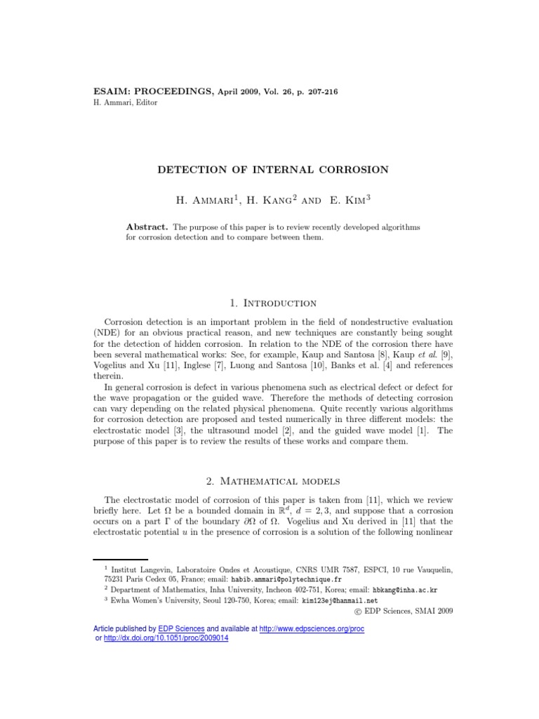 Detection of Internal Corrosion | PDF | Eigenvalues And Eigenvectors ...