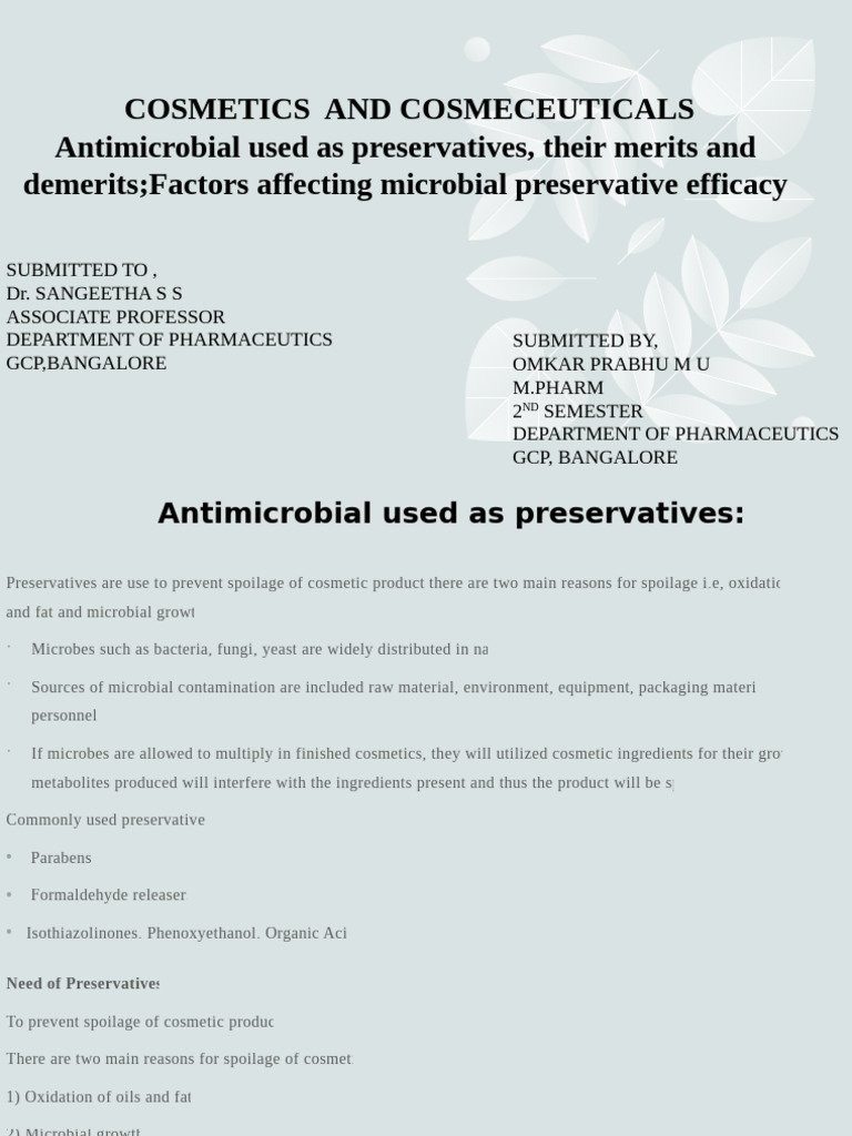 COSMOSE PPTTT | PDF | Biofilm | Surfactant