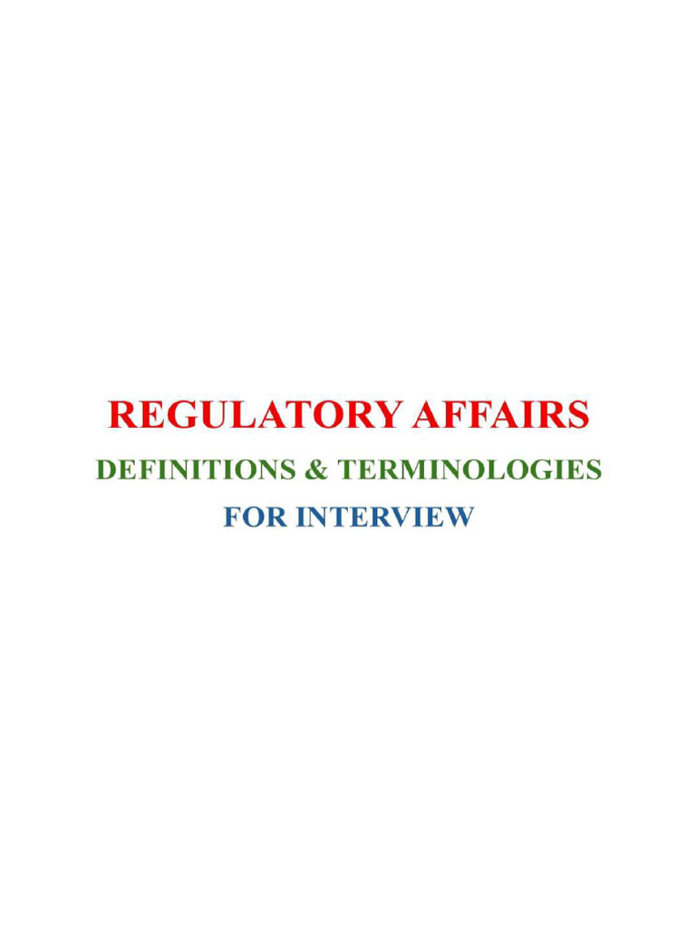 RA Definition and Terminology For Interview | PDF