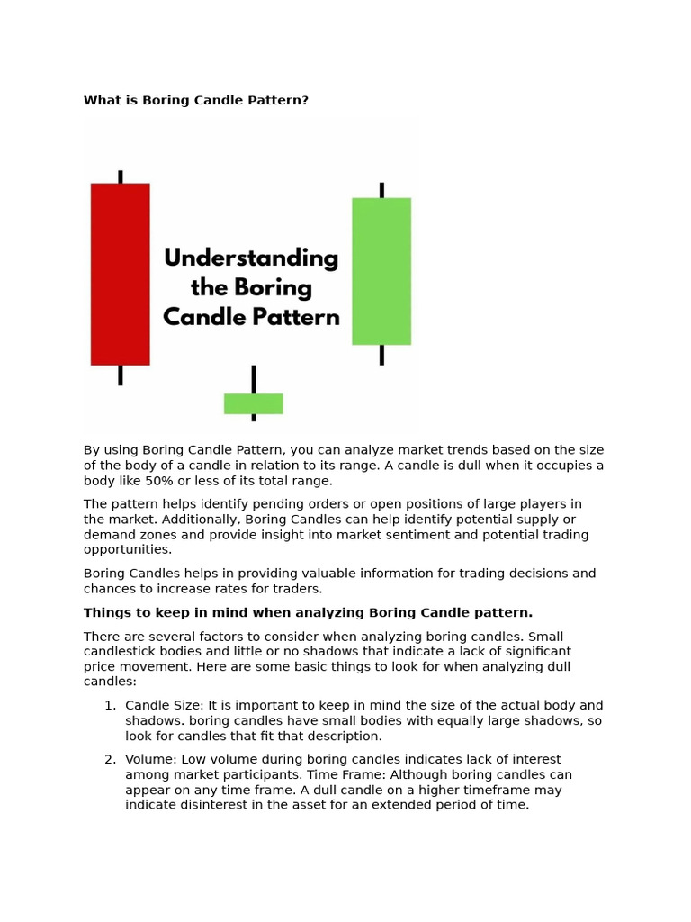 What Is Boring Candle Pattern | PDF | Market Trend | Technical Analysis