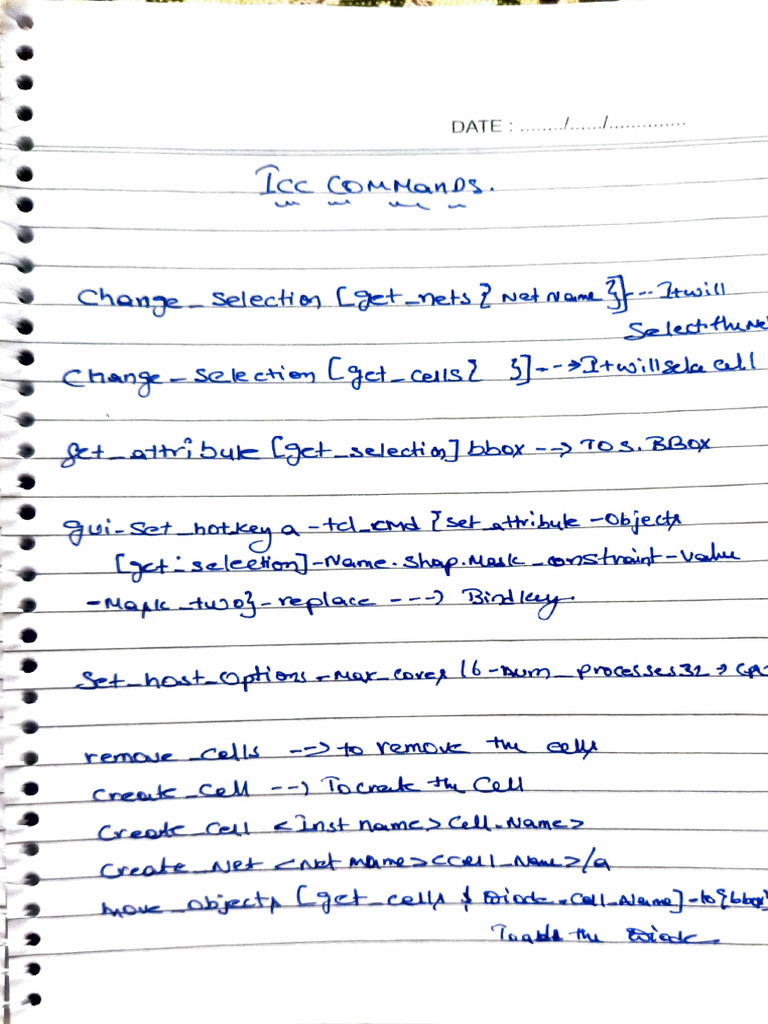 Icc2 Comands and Linux Commands | PDF