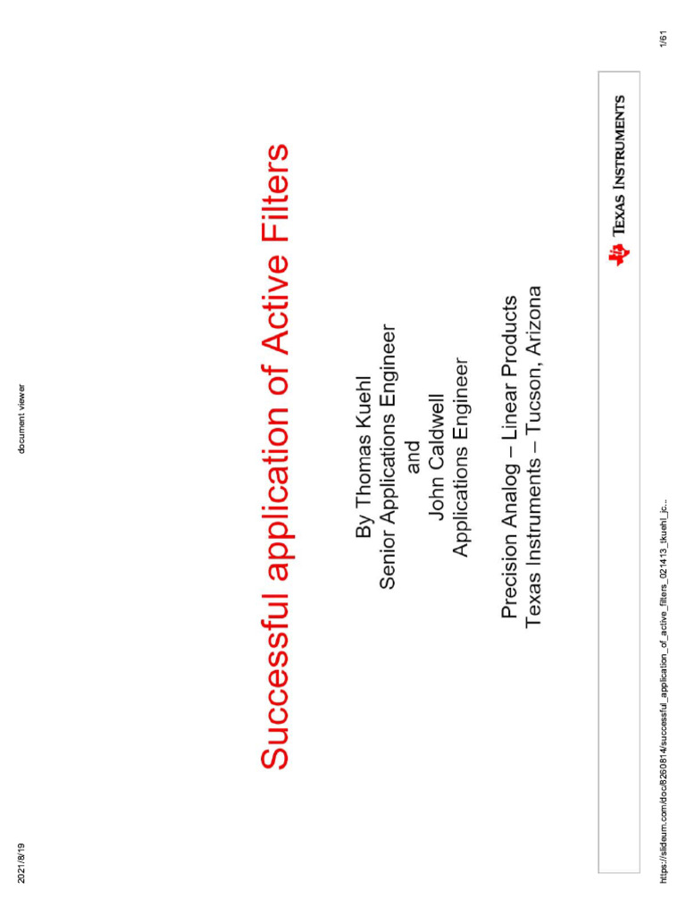 Successful - Application - of - Active - Filter... 3 - TKuehl ...