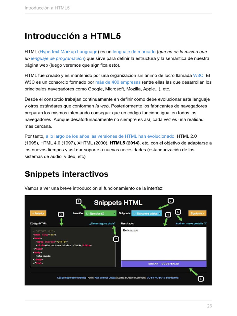 Manual Básico HTML5 | PDF | Hipervínculo | HTML