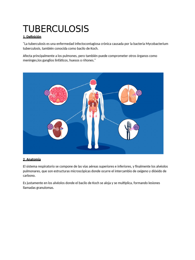 Guía Completa sobre Tuberculosis: Causas y Tratamiento | PDF ...