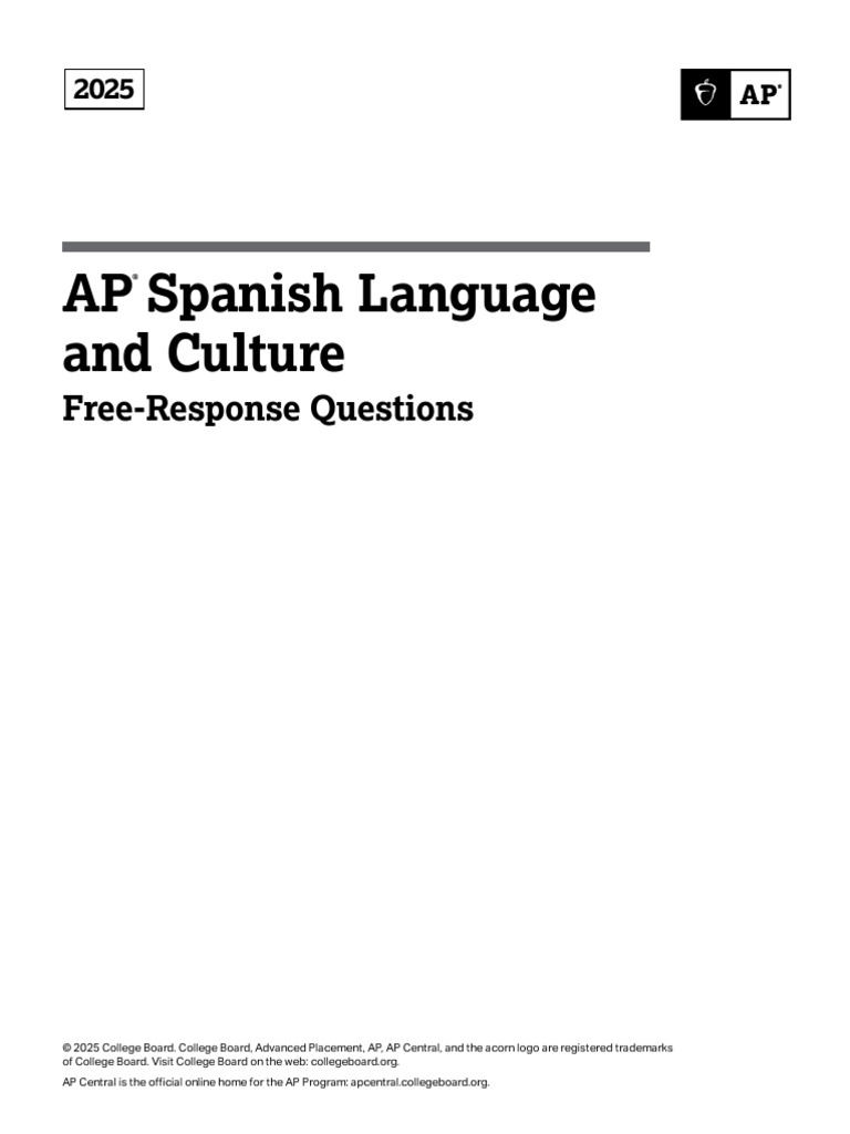 Ap25 Frq Spanish Language | PDF