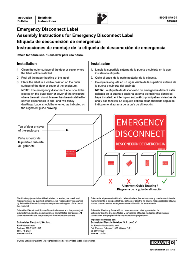 Emergency Disconnect Label | PDF