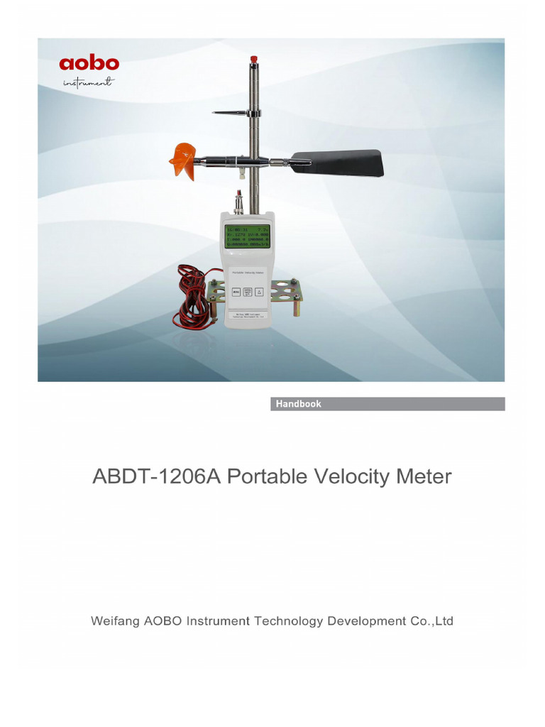 ABDT-1206A Velocity Meter Guide | PDF | Hydrology | Earth Sciences