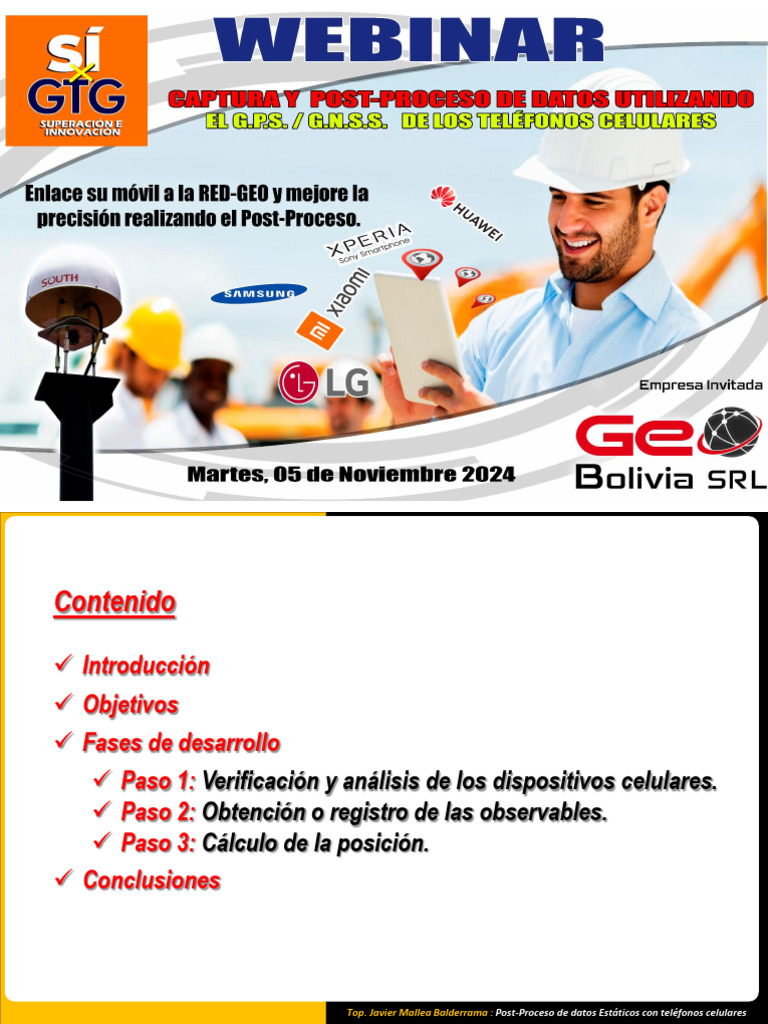 CAPTURA Y POSTPROCESO DE DATOS UTILIZANDO EL GPS_GNSS DE LOS TELEFONOS CELULARES | PDF ...