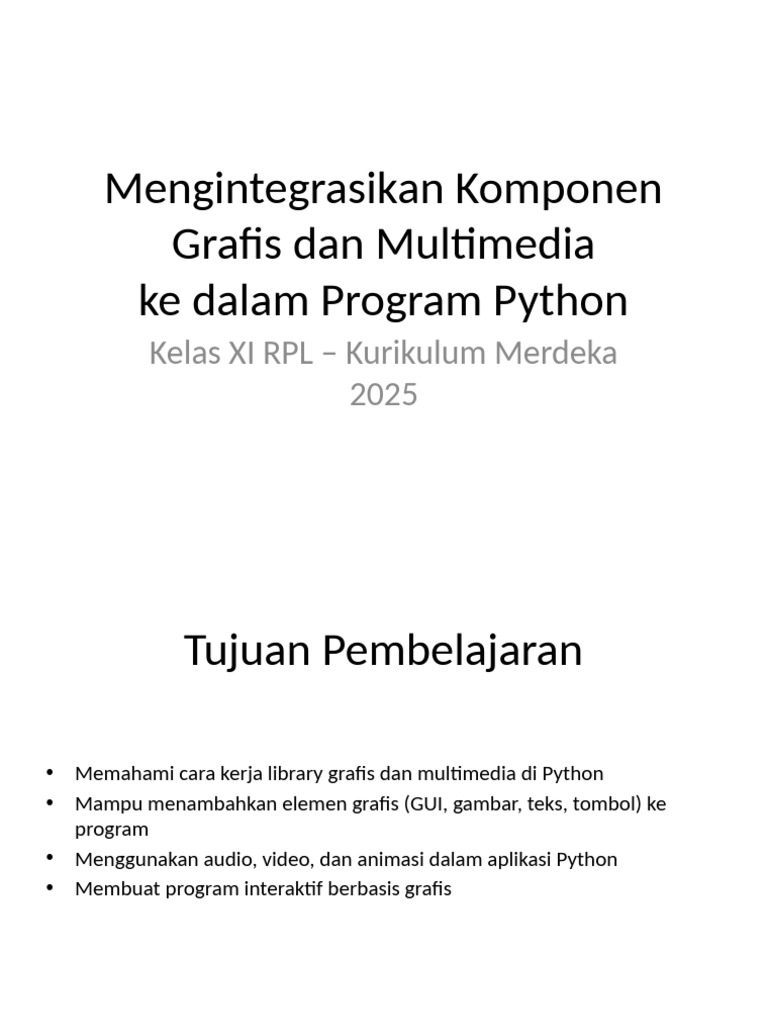 Materi 3 Grafis Multimedia Python | PDF