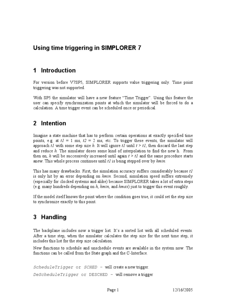 Using Time Trigger | PDF | Simulation | Computer Programming