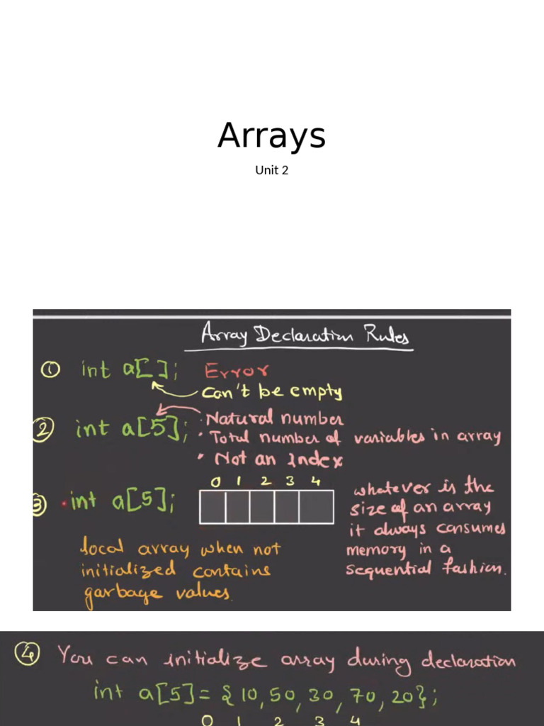 Arrays | PDF