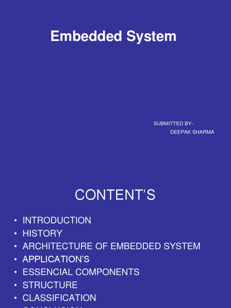 Embedded System | PDF | Embedded System | Microprocessor