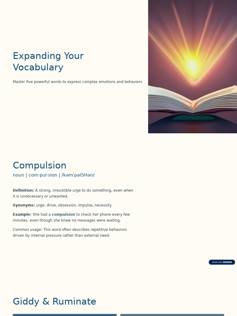 Expanding Your Vocabulary | PDF | Feeling | Psychological Concepts
