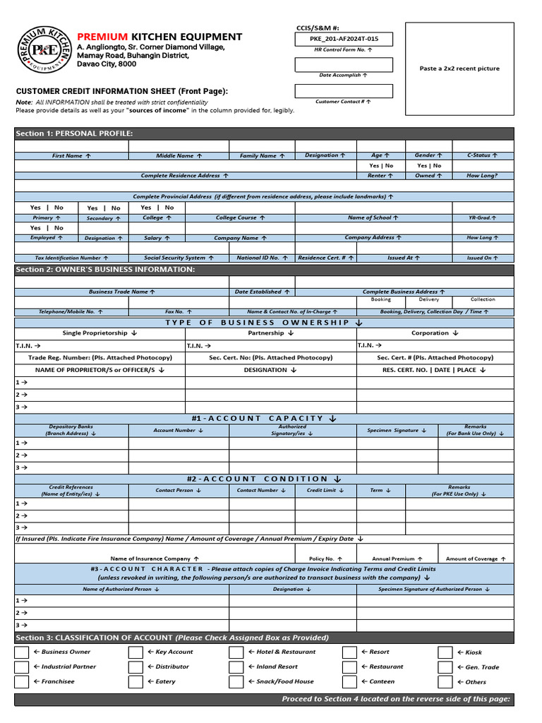 Pke Cis Form (Sales) Front | PDF | Business | Economies