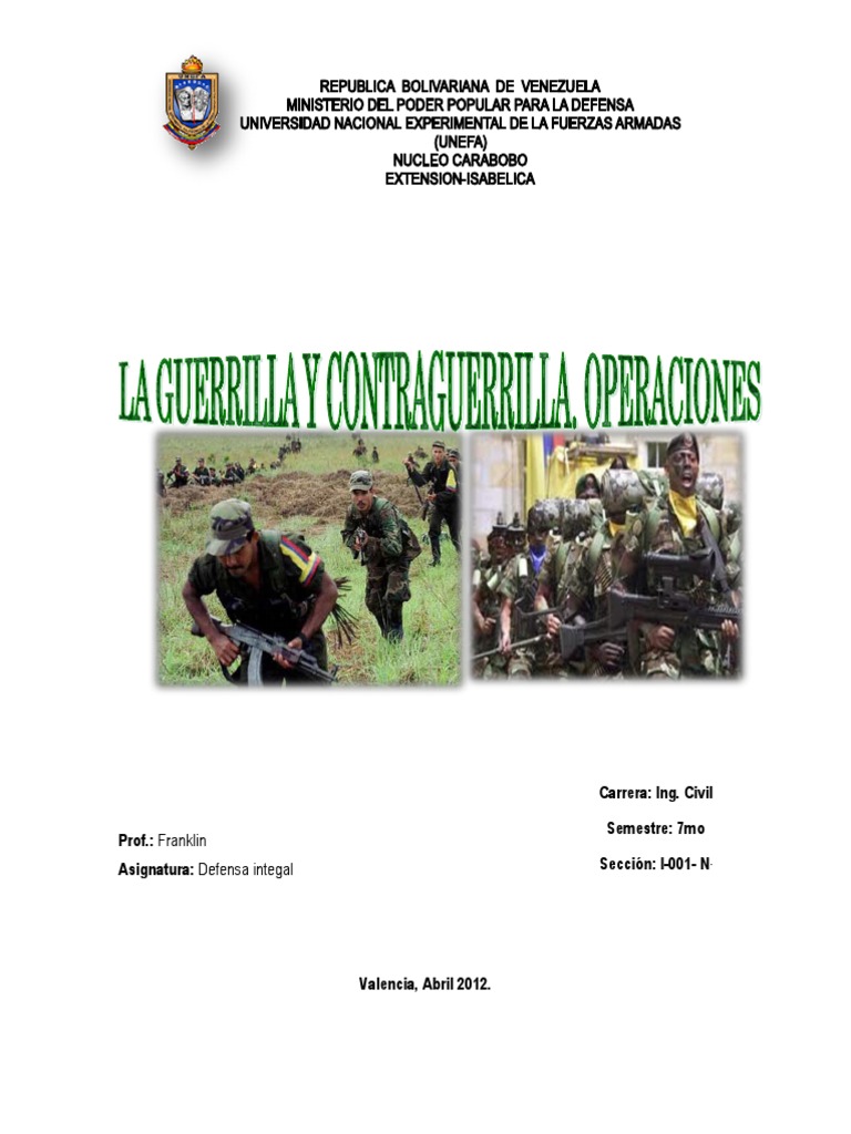 Estrategias de Guerrilla y Contraguerrilla | PDF | Guerra de guerrillas ...