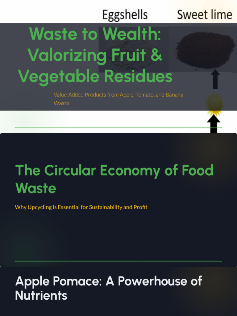 Value-Added Products From Fruit and Vegetable Waste | PDF