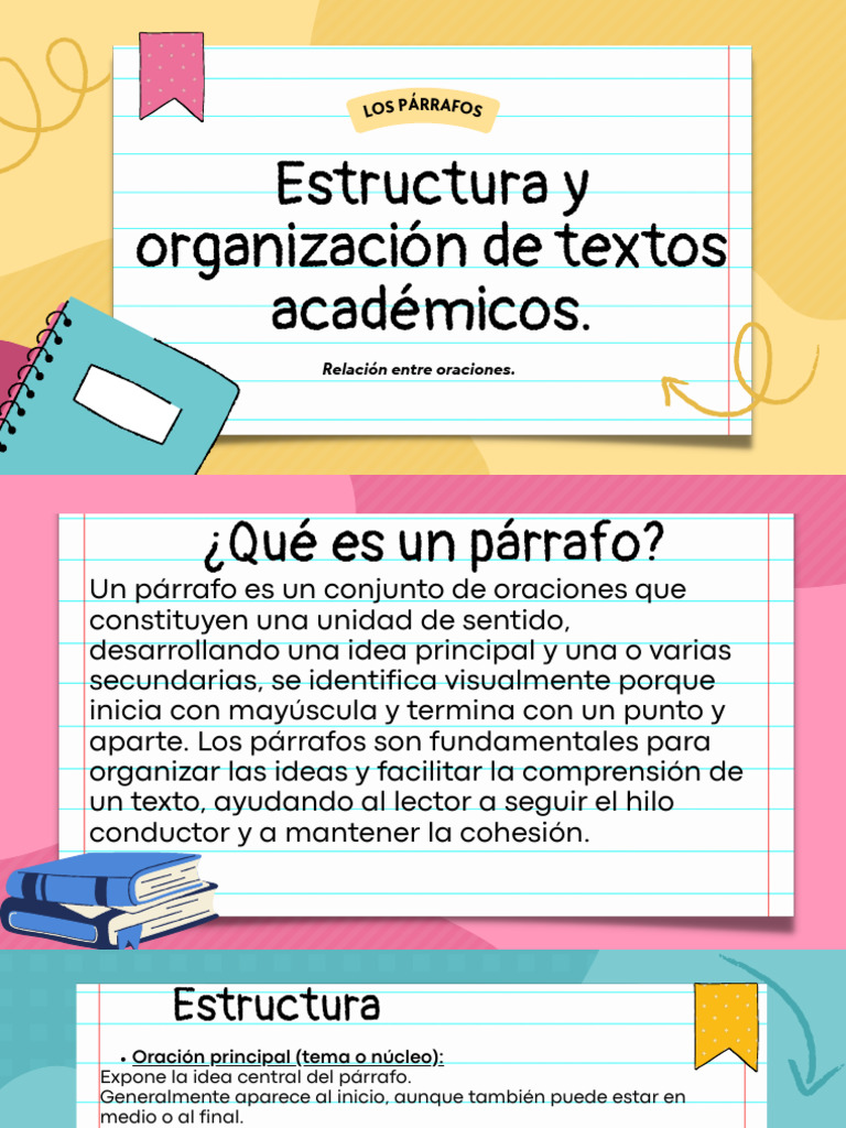 Estructura y Organización de Textos - de Textos Académicos. | PDF ...