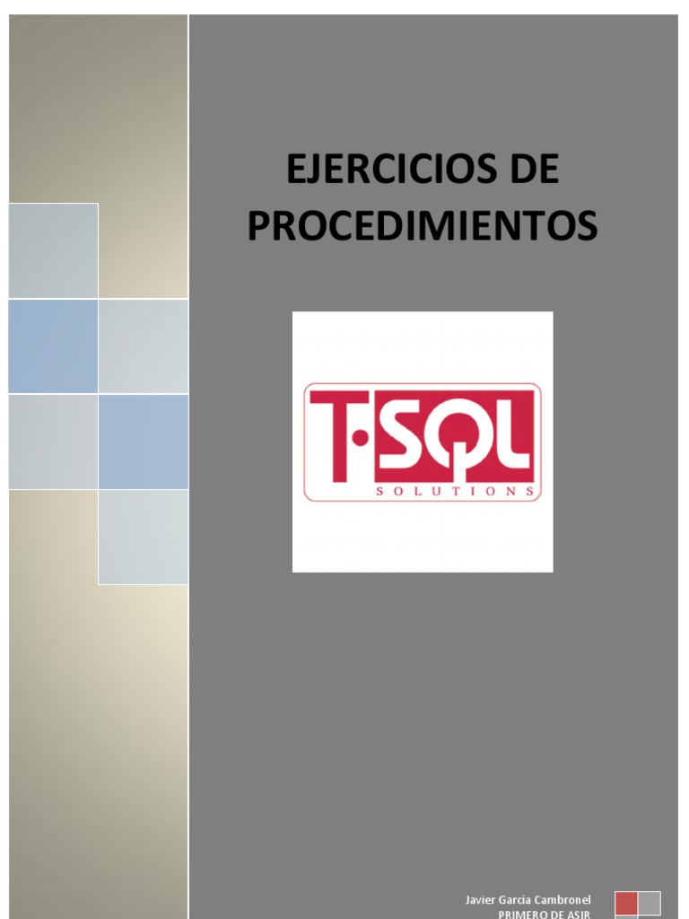 Ejercicios de Procedimientos SQL Server 2008 | PDF | Euro | SQL