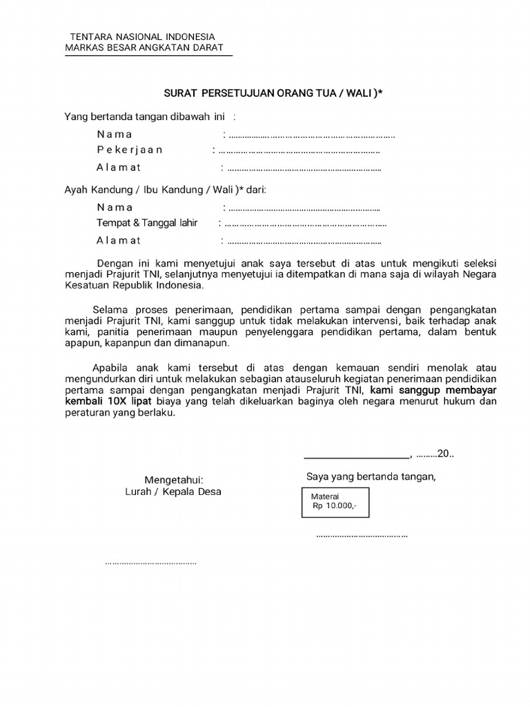 Formulir Persyaratan Kosong Yang Bisa Diisi Manual | PDF