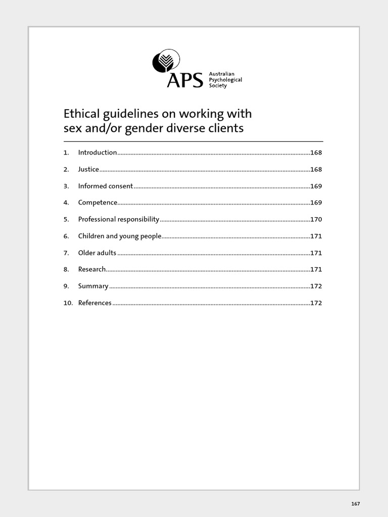 33 Ethical Guideline Gender Diverse | PDF | Psychology | Gender Studies