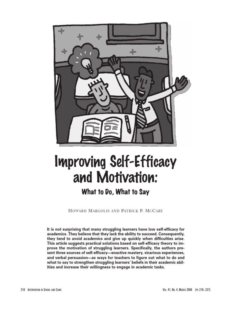Self-efficacy and Motivation | PDF | Self Efficacy | Learning