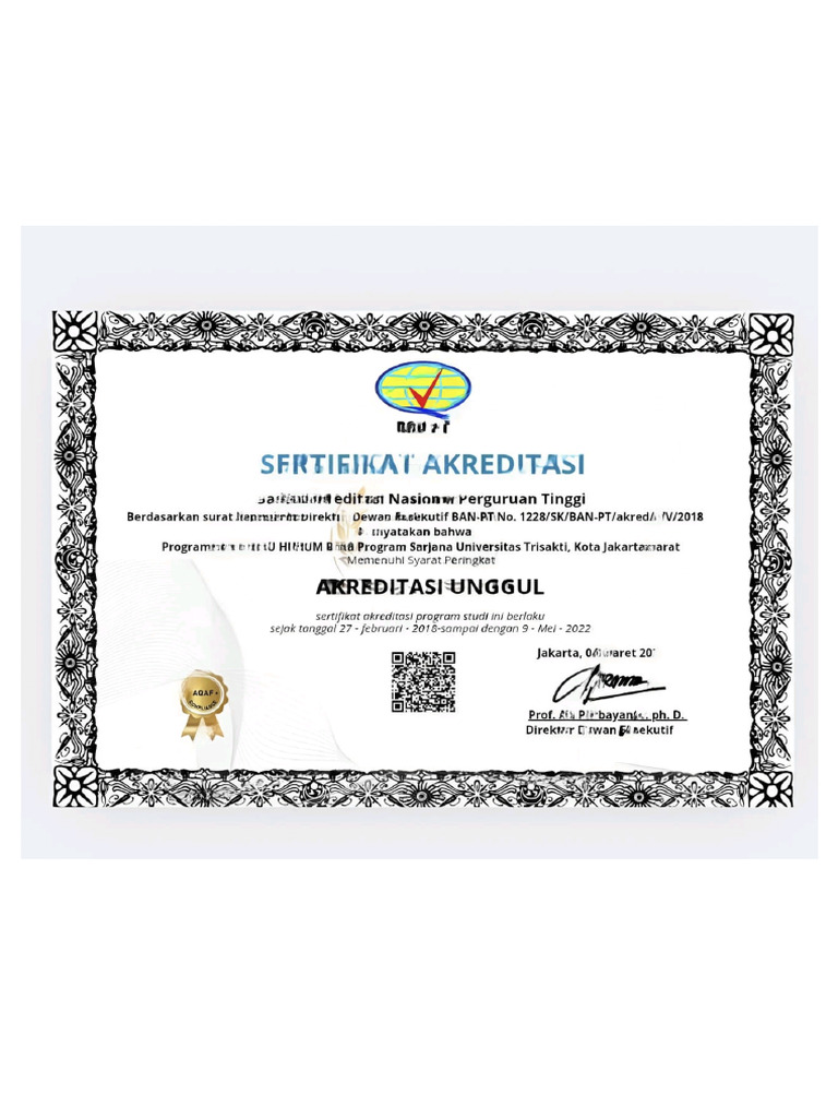 Sertif Akreditasi PDF | PDF