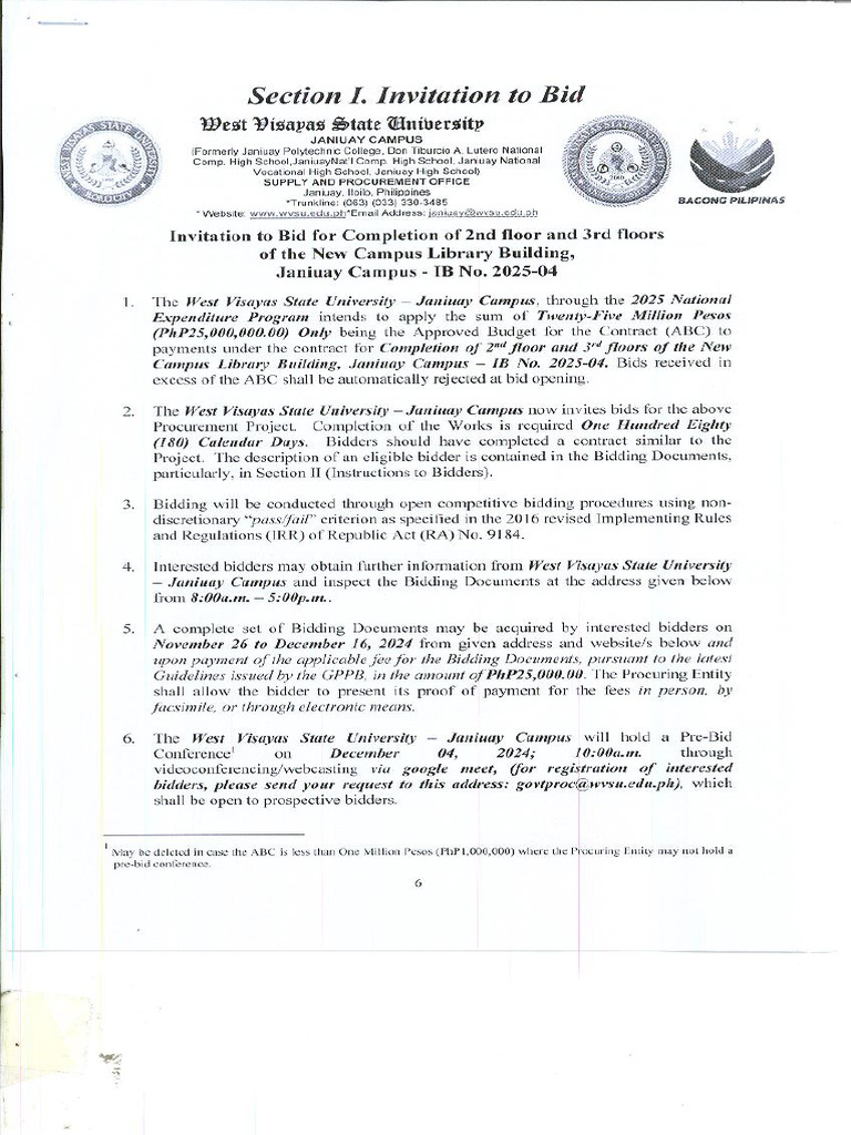 Invitation To Bid | PDF