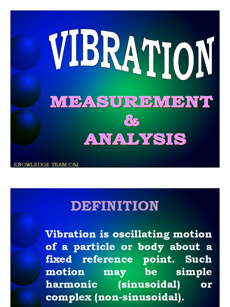 Vibration Measurement & Analysis | PDF | Amplitude | Frequency