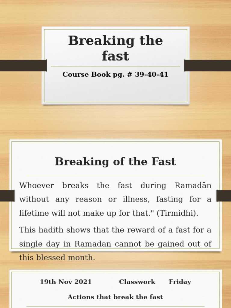 6-Breaking the Fast | PDF
