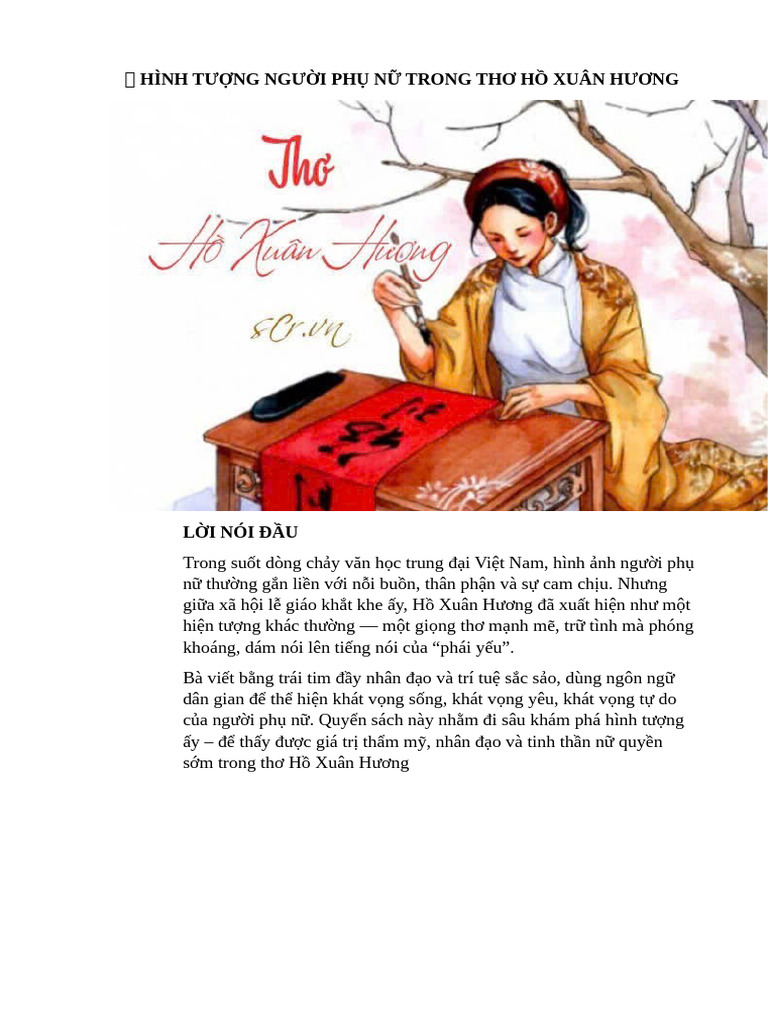 ? Hình Tư NG Ngư I PH N Trong Thơ H Xuân Hương | PDF