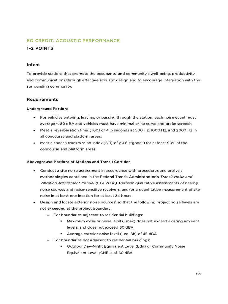 2025 08 04_Acoustic_LEED v4 BDC_Transit.energy Update | PDF