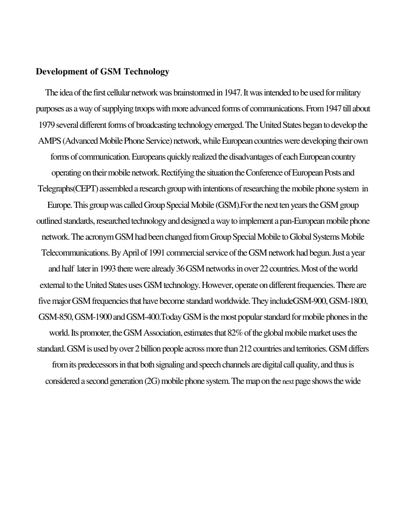 Evolution of GSM Technology | PDF | Short Message Service | Gsm