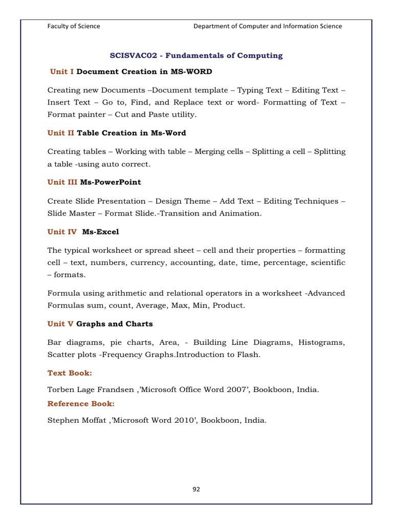 2 SCISVAC02 - Fundamentals of Computing | PDF