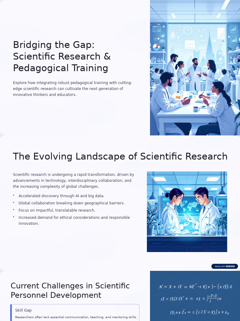Bridging The Gap Scientific Research and Pedagogical Training | PDF ...