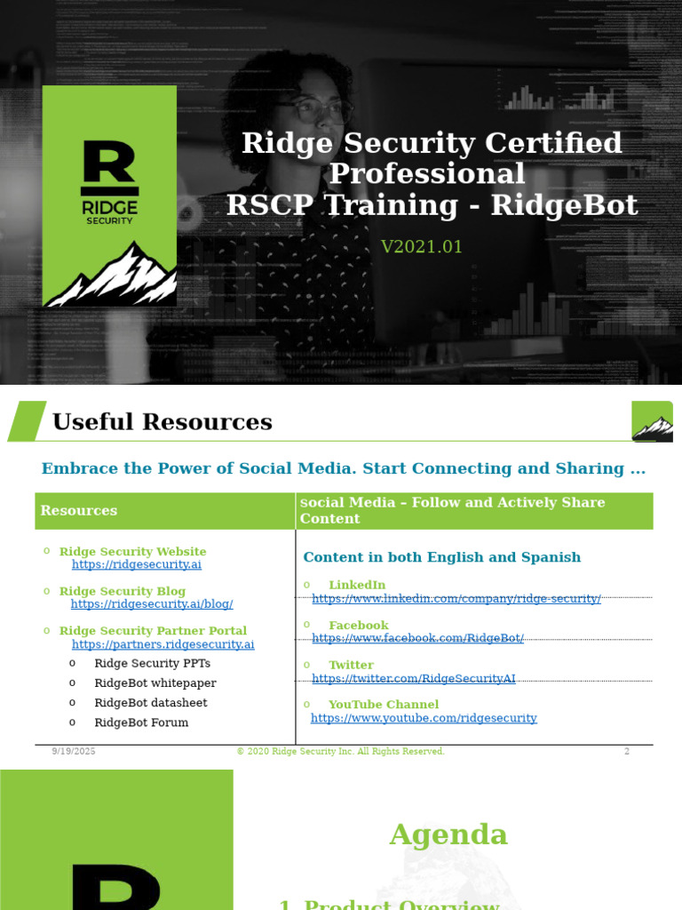 Ridge Security Certified Professional RSCP - RidgeBot V2021.01 | PDF ...