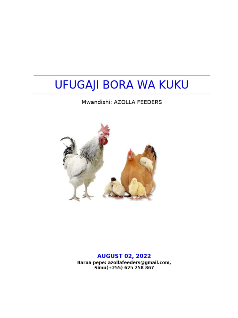 Kitabu Cha Ufugaji Bora Wa Kuku | PDF