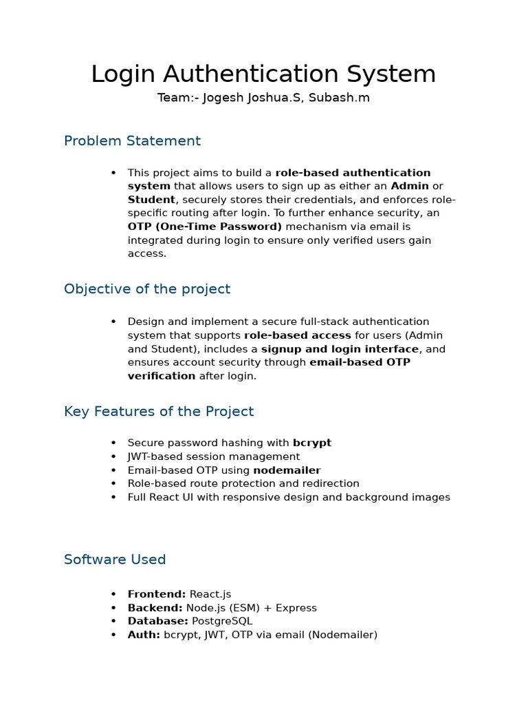 Login Authentication System | PDF | Password | Cryptography