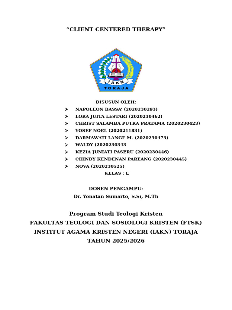 Client Centered Therapy | PDF